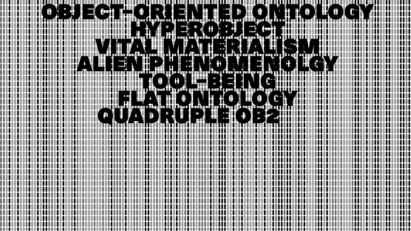Object-Oriented Ontology and Philosophic Concepts for Design Research